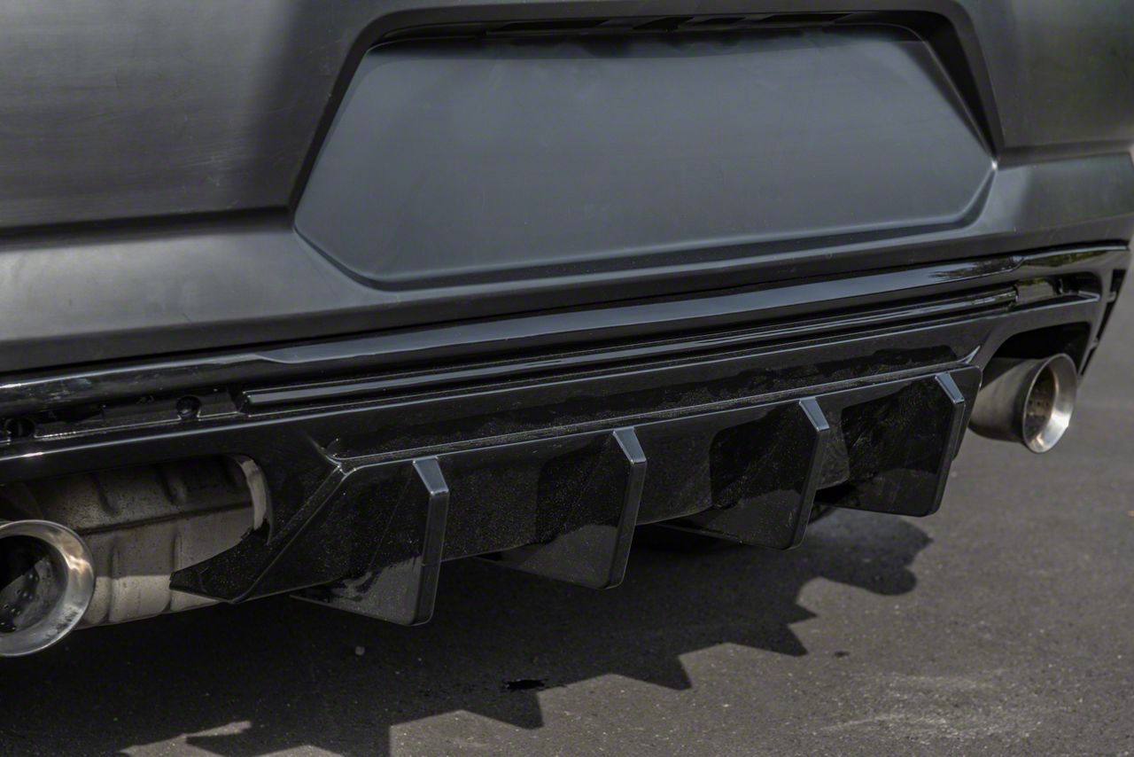 Camaro ZL1 Track Style Quad Tip Rear Diffuser; Gloss Black (16-18 ...