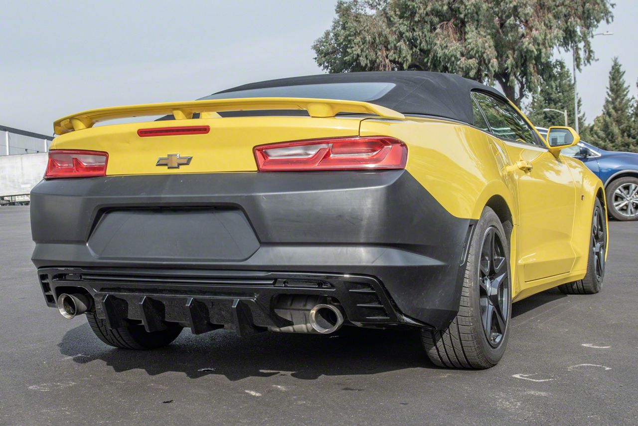 Camaro ZL1 Track Style Quad Tip Rear Diffuser; Gloss Black (16-18 ...