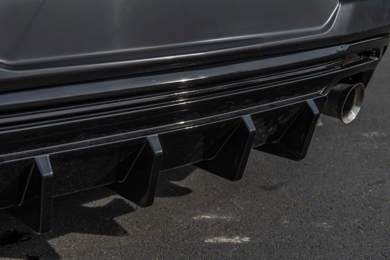 Camaro ZL1 Track Style Quad Tip Rear Diffuser; Gloss Black (16-18 ...