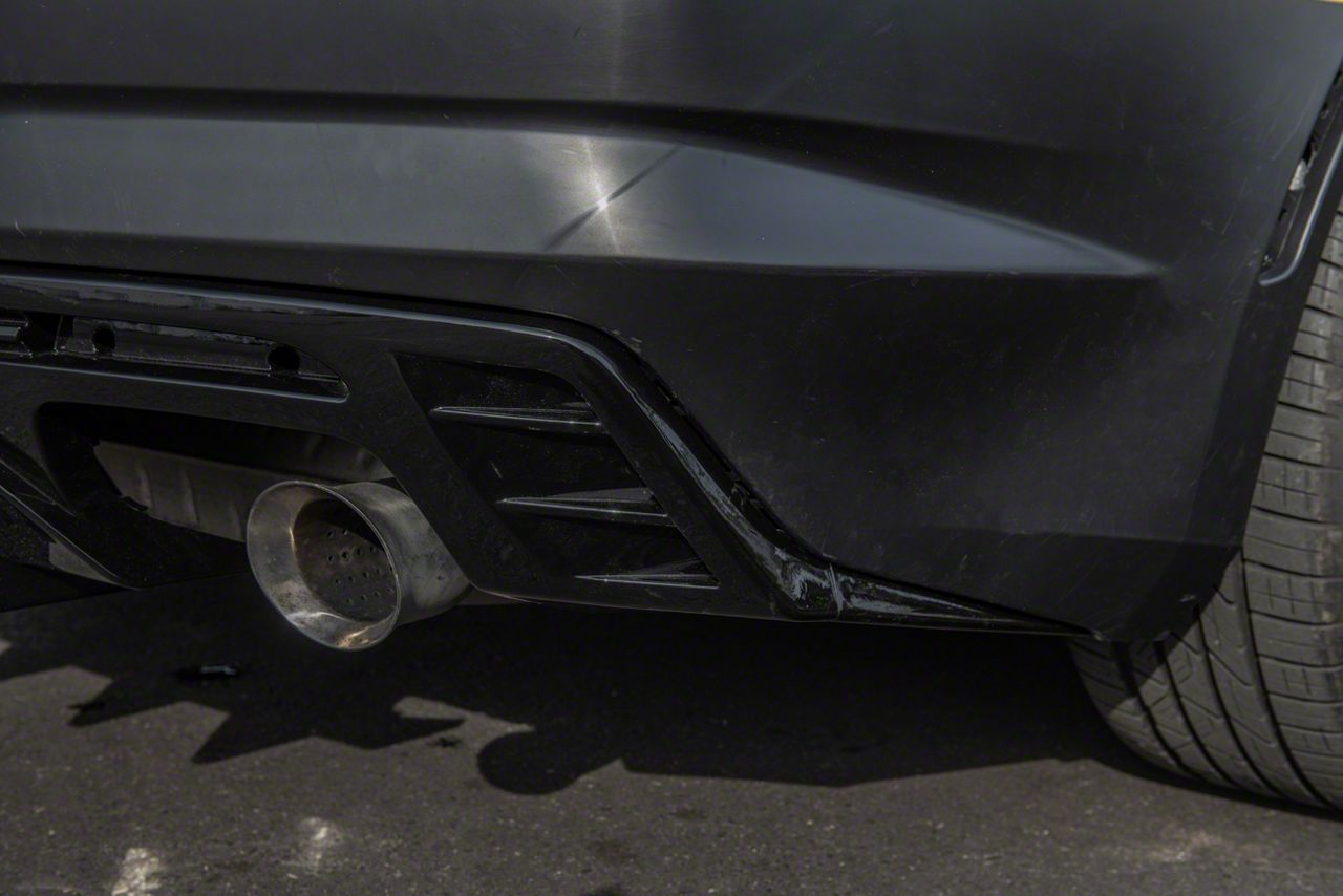 Camaro ZL1 Track Style Quad Tip Rear Diffuser; Gloss Black (16-18 ...