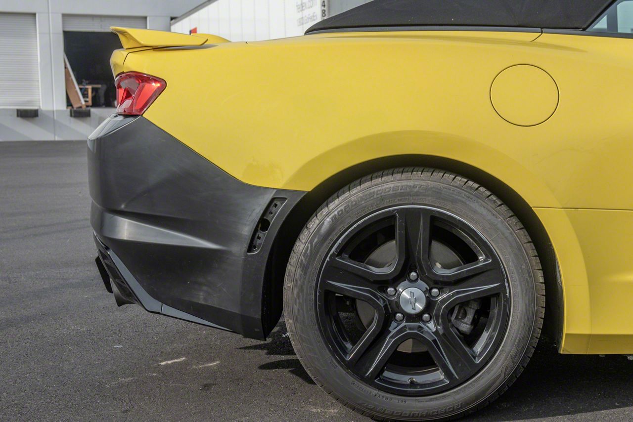 Camaro ZL1 Track Style Quad Tip Rear Diffuser; Gloss Black (16-18 ...