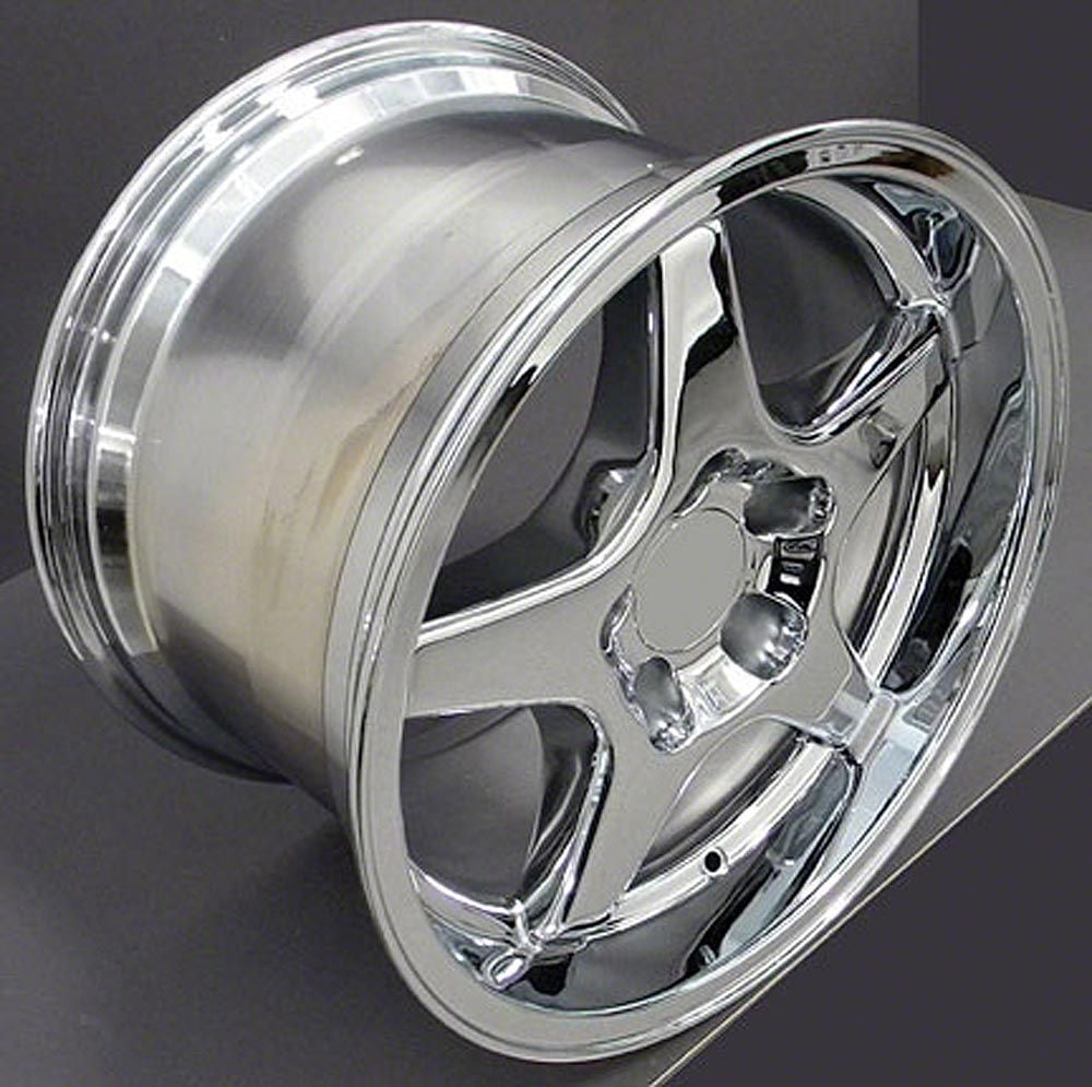 Camaro ZR1 Style Chrome Wheel; Rear Only; 17x11; 50mm Offset (93-02 ...