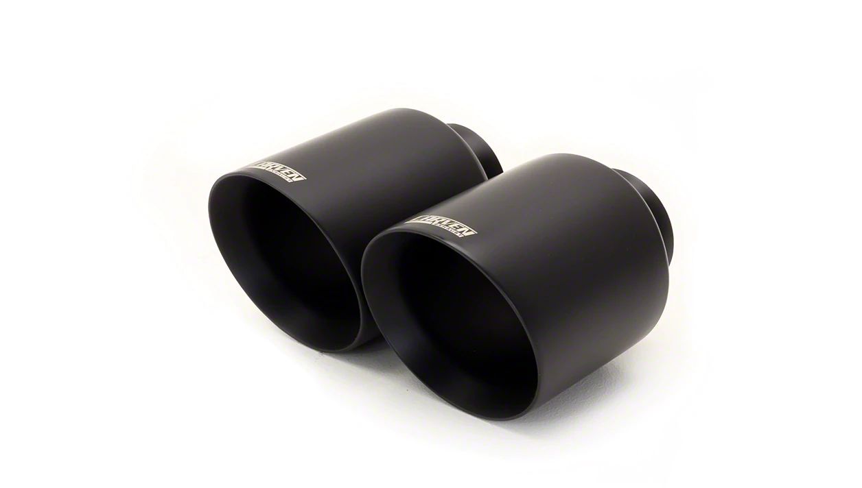 Carven Exhaust Charger 5-Inch Ceramic Black Direct Fit Exhaust Tips ...
