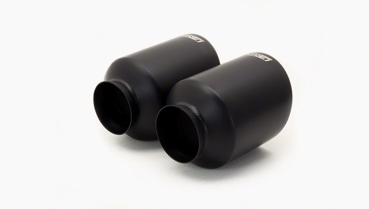 Carven Exhaust Charger 5-Inch Ceramic Black Direct Fit Exhaust Tips ...