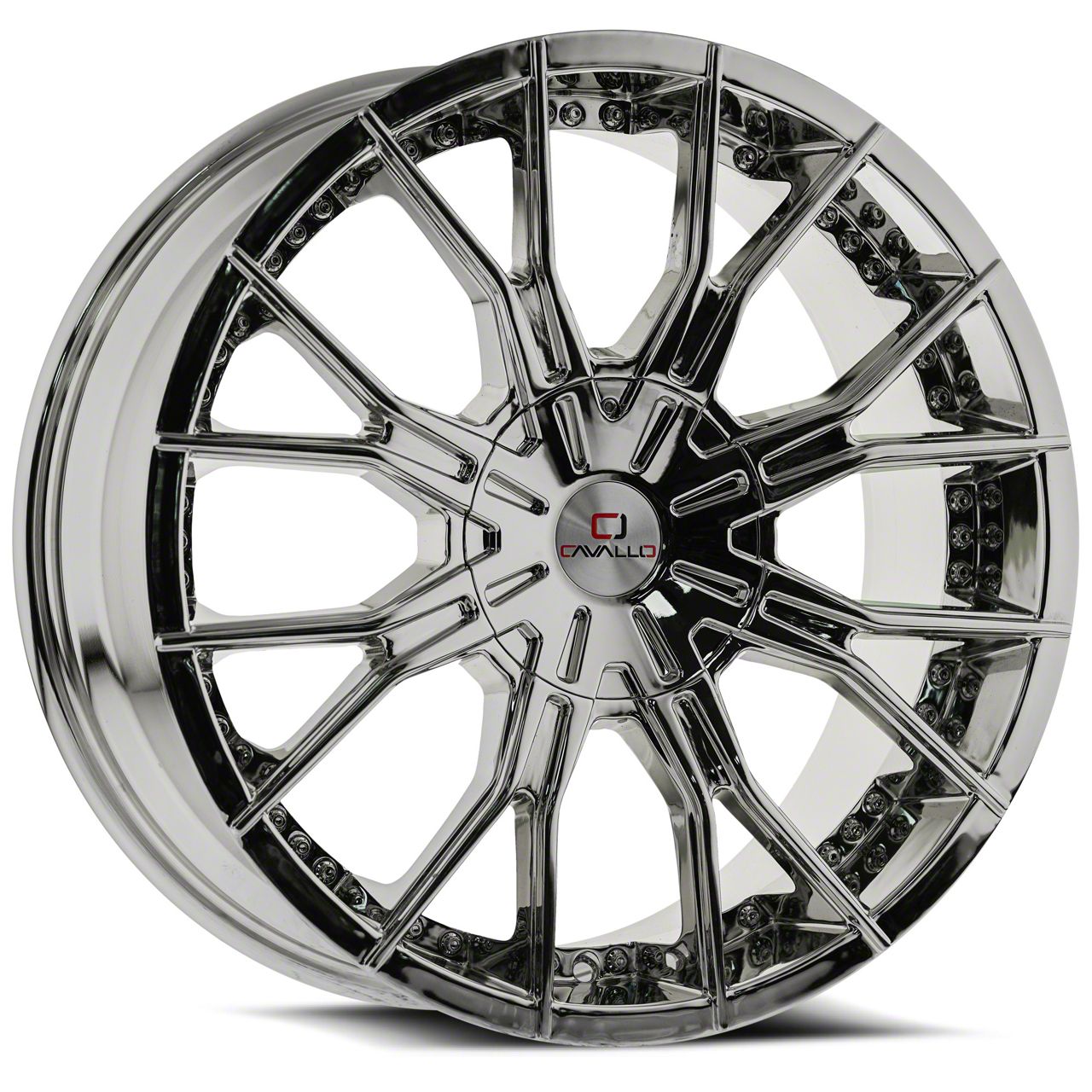 Cavallo Camaro CLV-36 Nano Chrome Wheel; Rear Only; 24x9; 18mm Offset ...
