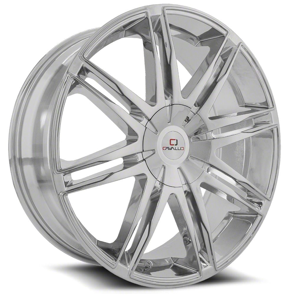 Cavallo Challenger CLV-18 Chrome Wheel; Rear Only; 24x9; 18mm Offset ...