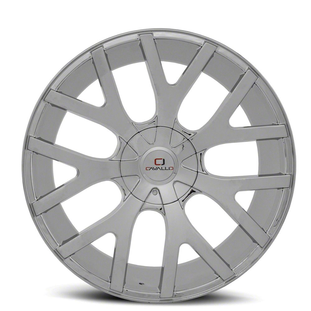 Cavallo Charger CLV-15 Chrome Wheel; Rear Only; 22x9.5; 15mm Offset CLV ...