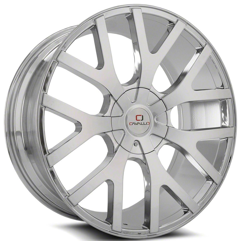 Cavallo Mustang CLV-15 Chrome Wheel; Rear Only; 22x8.5; 38mm Offset CLV ...