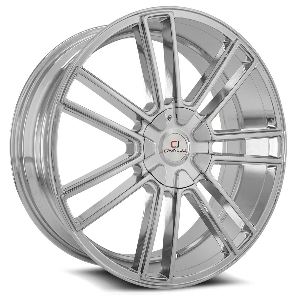 Cavallo Mustang CLV-21 Chrome Wheel; Rear Only; 22x8.5; 38mm Offset CLV ...