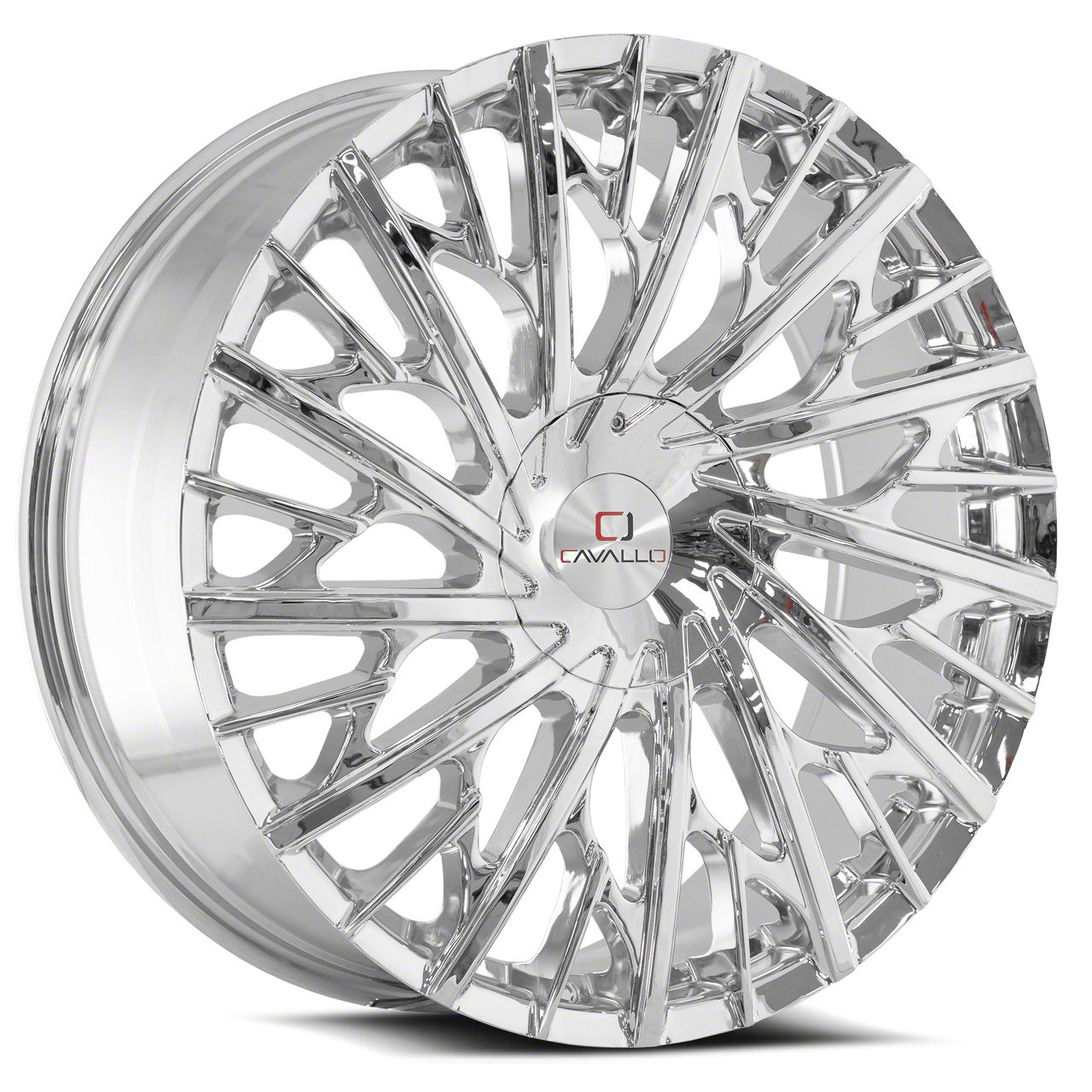 Cavallo Mustang CLV-30 Chrome Wheel; 22x8.5; 38mm Offset CLV-30228551081143+38C (15-23 Mustang ...