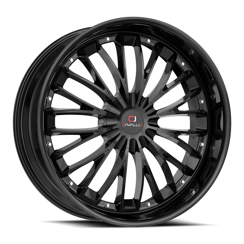 Cavallo Mustang CLV-42 Gloss Black Wheel; 20x8.5; 35mm Offset CLV ...