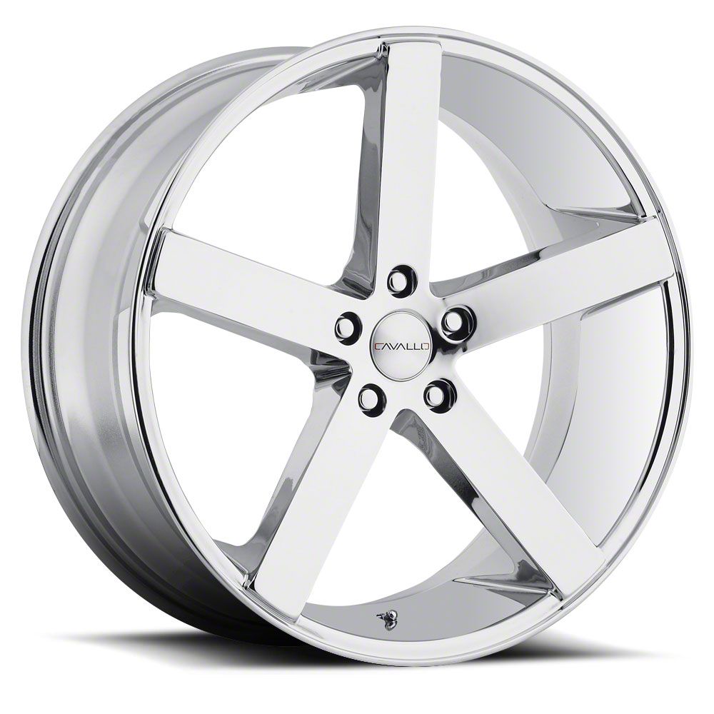 Cavallo Mustang CLV-5 Nano Chrome Wheel; 18x8; 35mm Offset CLV ...