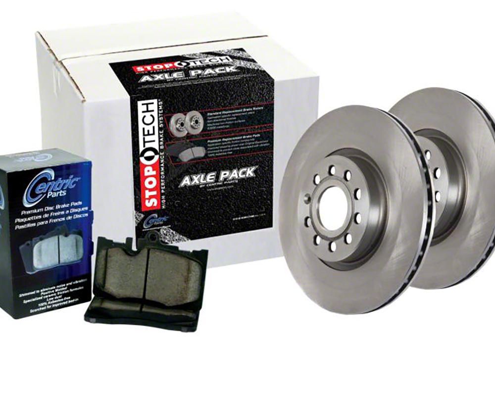 Charger Select Axle Plain Brake Rotor and Pad Kit; Front and Rear (12 ...