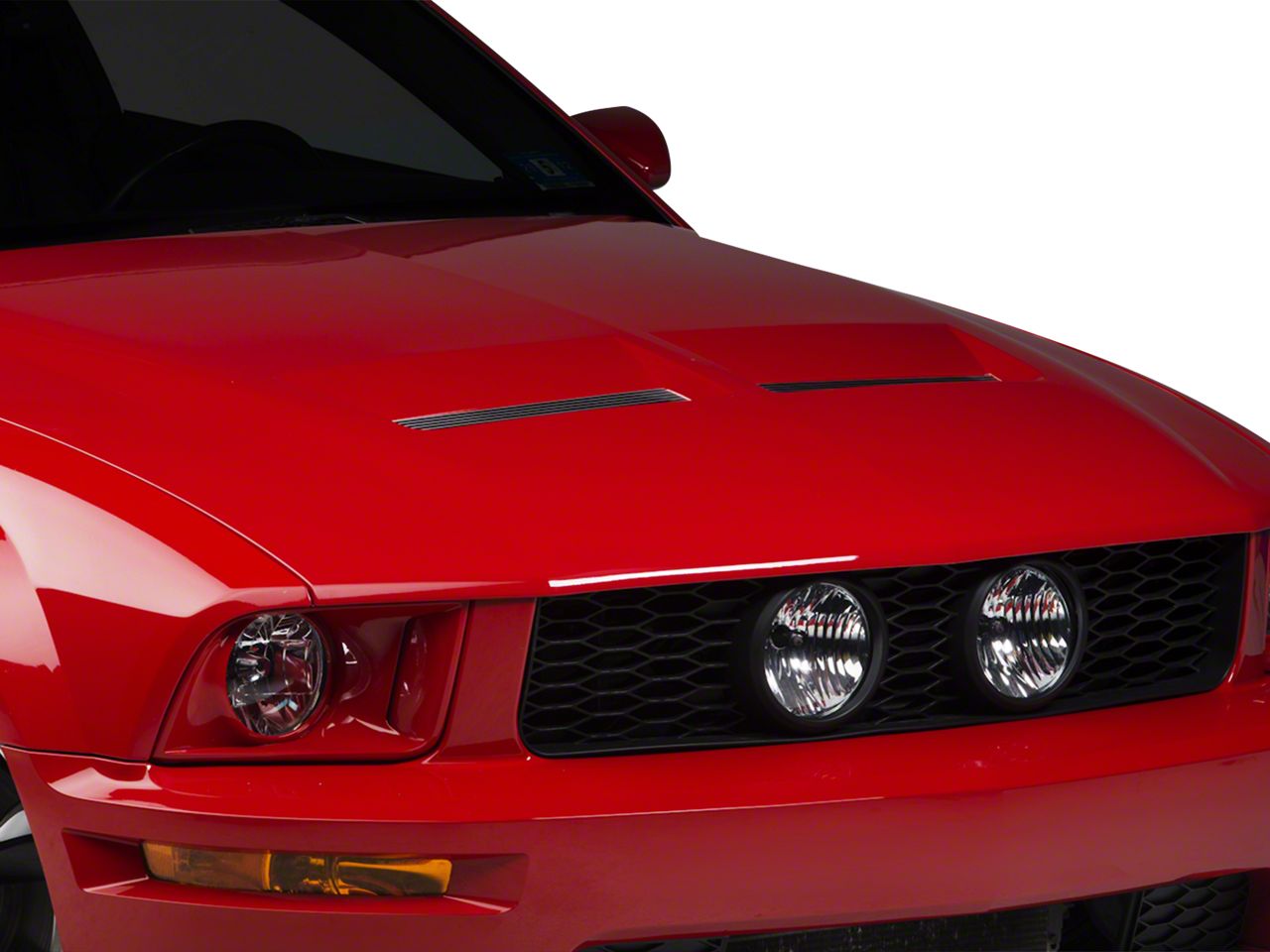 Cervini's Mustang Heat Extractor Hood; Unpainted 1179 (05-09 Mustang GT ...