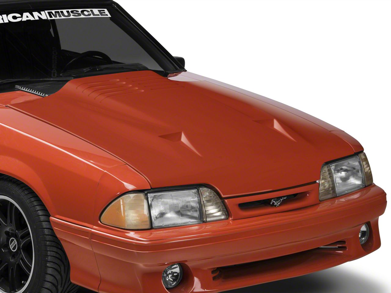 Cervini's Mustang Twin Turbo Hood; Unpainted 107 (87-93 Mustang) - Free ...