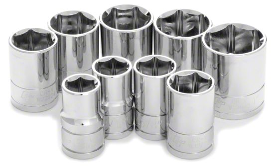 Challenger 1/2-Inch Drive SAE Socket Set; 9-Piece Set