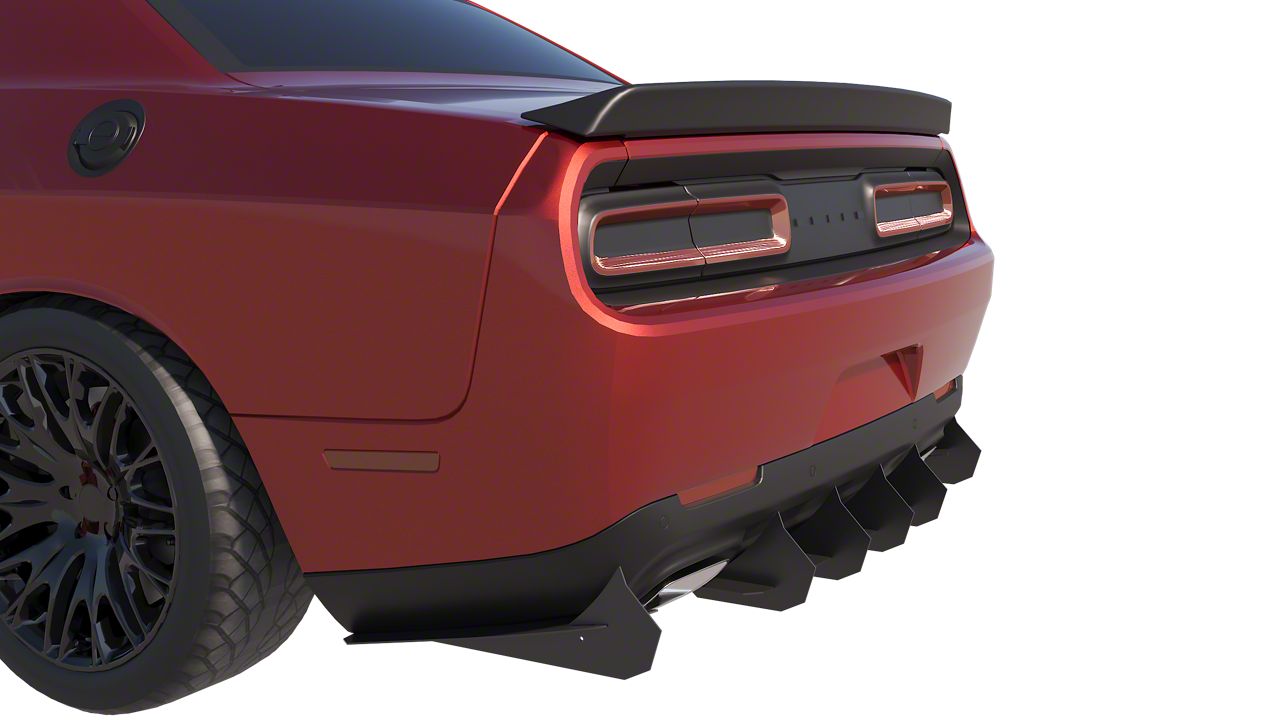 Challenger Aluminum Rear Diffuser; Matte Black (15-23 Challenger ...