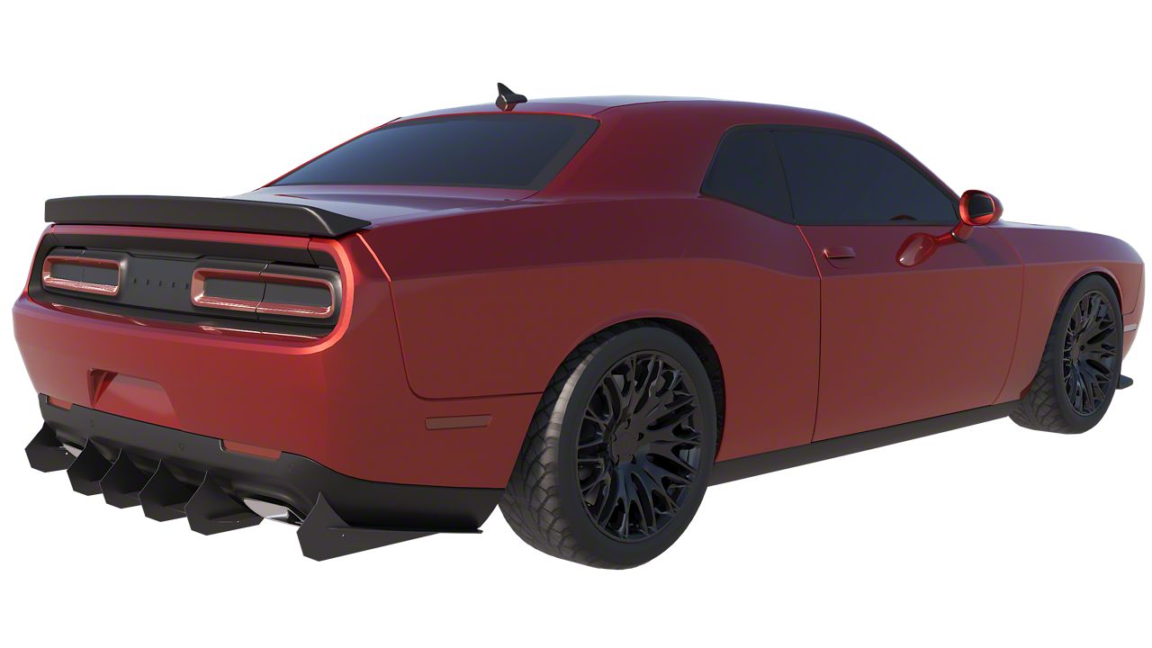 Challenger Aluminum Rear Diffuser; Matte Black (15-23 Challenger ...