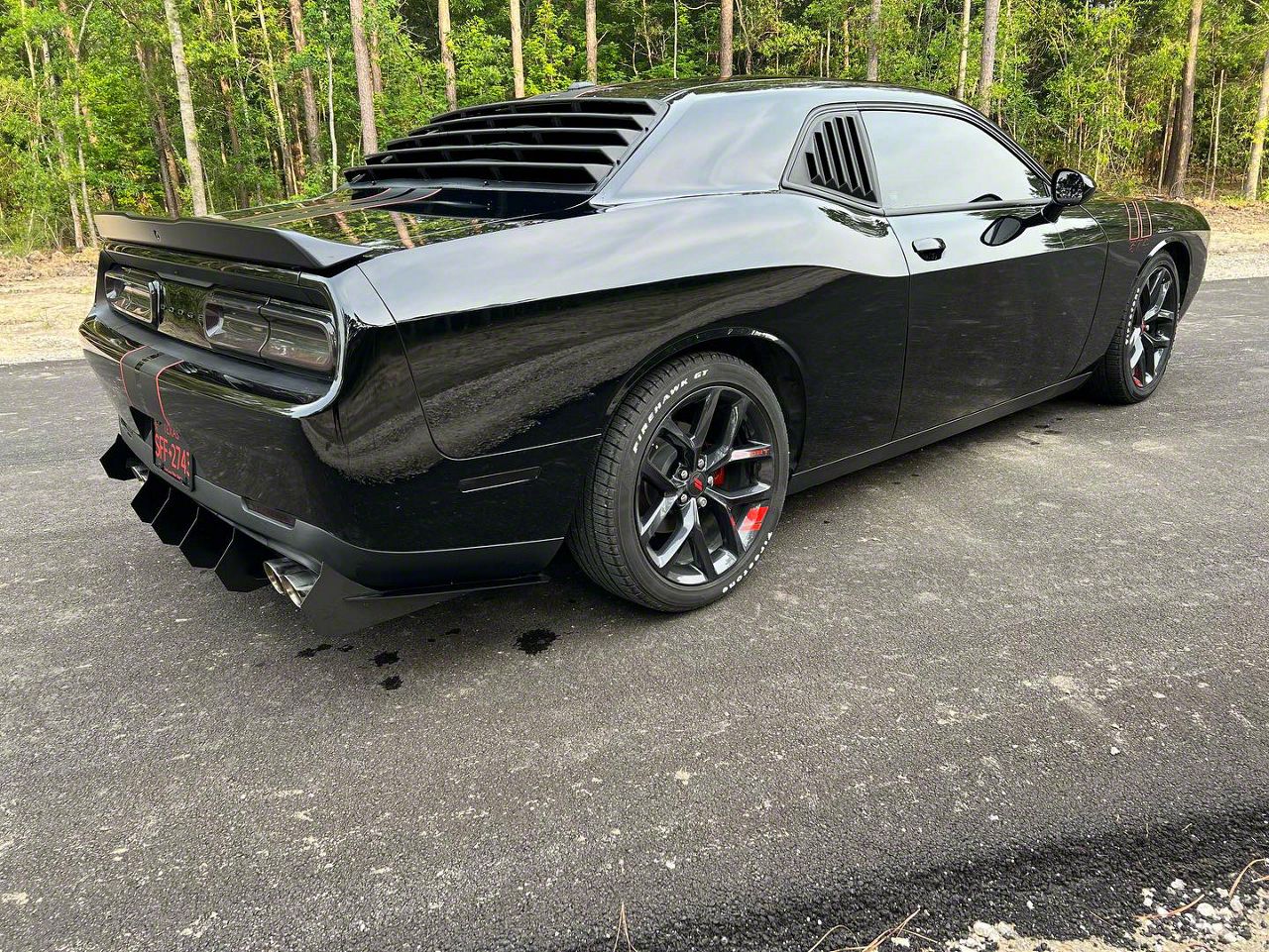 Challenger Aluminum Rear Diffuser; Matte Black (15-23 Challenger ...