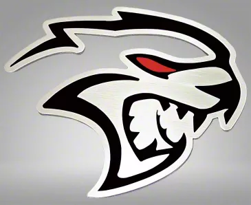 Challenger Brushed Hellcat Redeye Badges; Black Inlay Solid (15-23 Challenger Hellcat) - Free ...