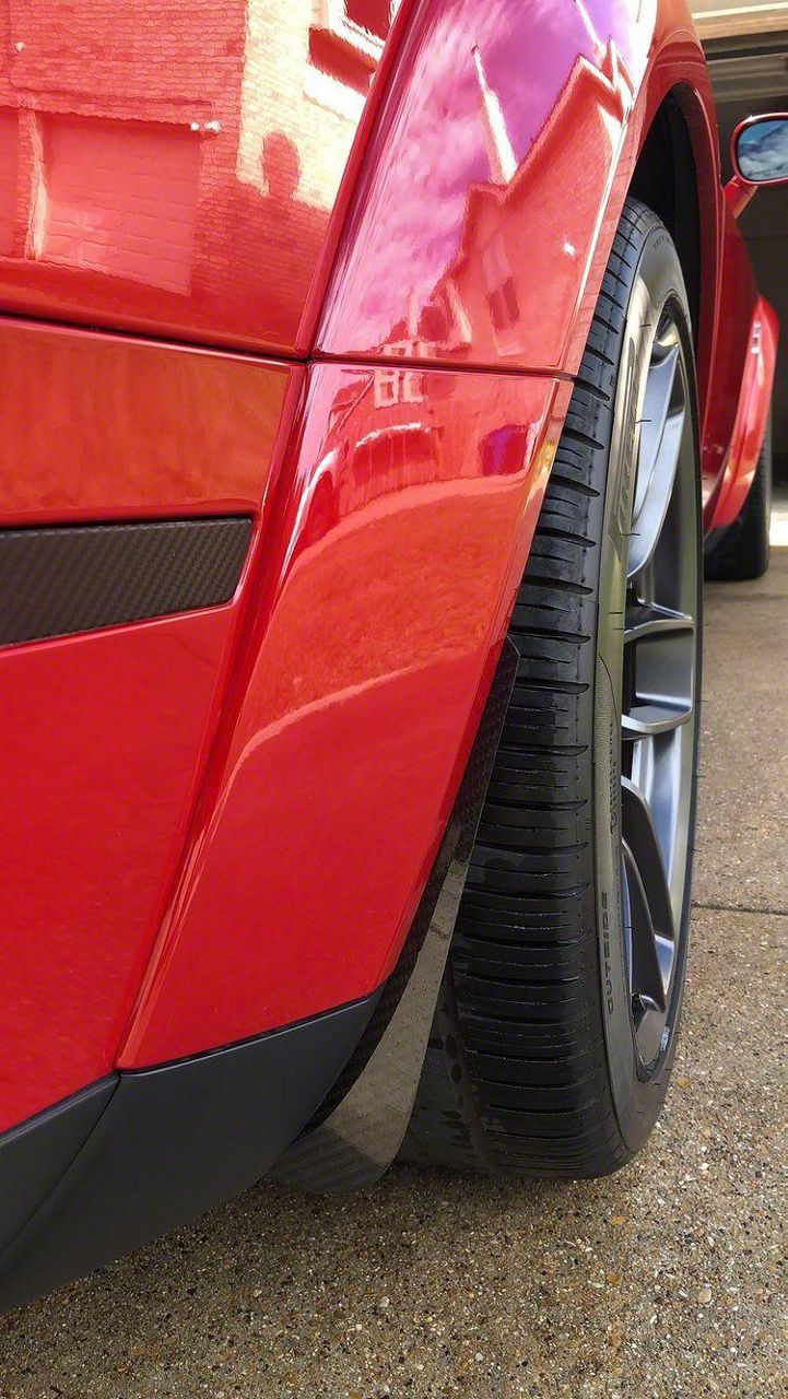 Challenger Carbon Fiber Mud Guards; Matte Finish (18-23 Challenger ...