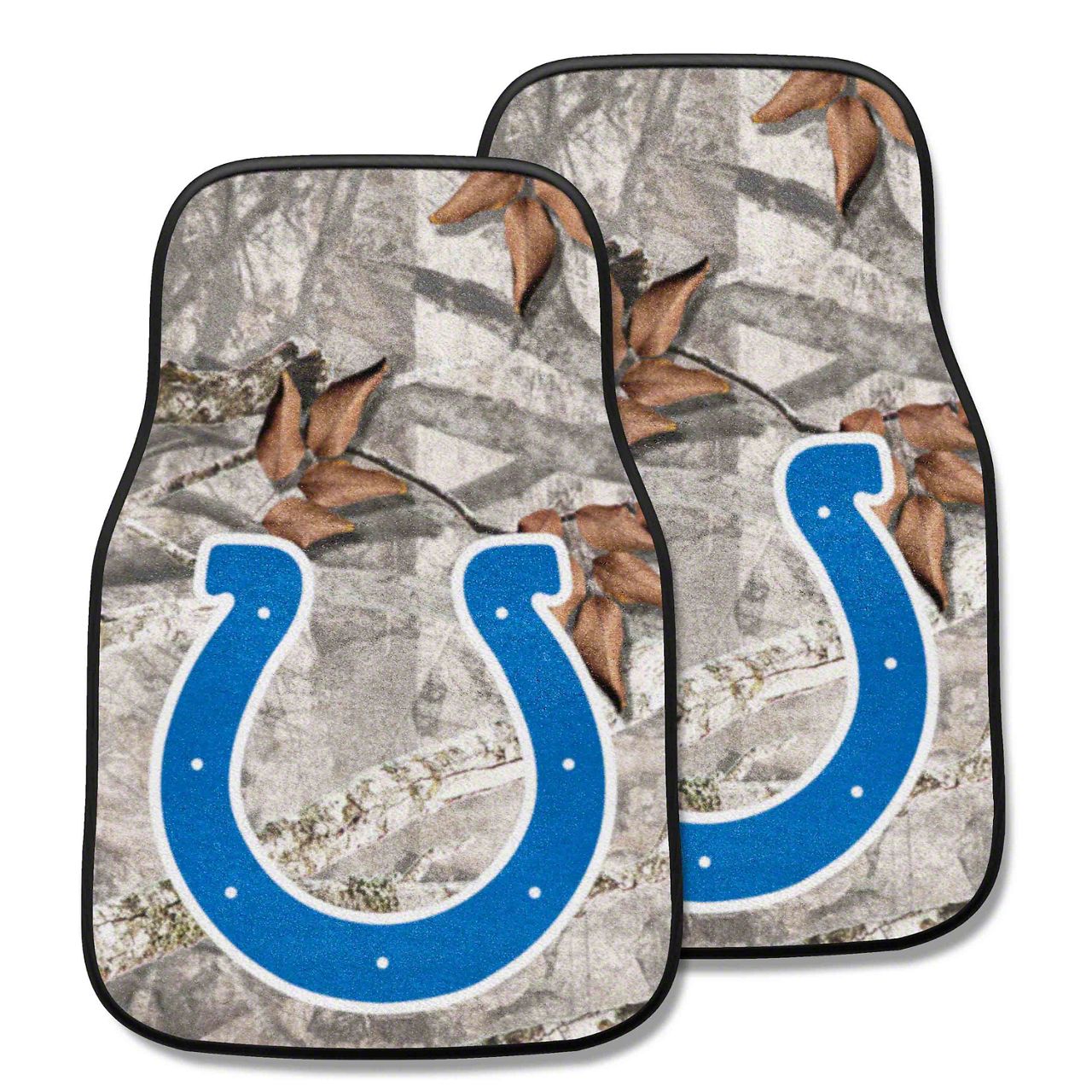 Challenger Carpet Front Floor Mats with Indianapolis Colts Logo; Camo ...