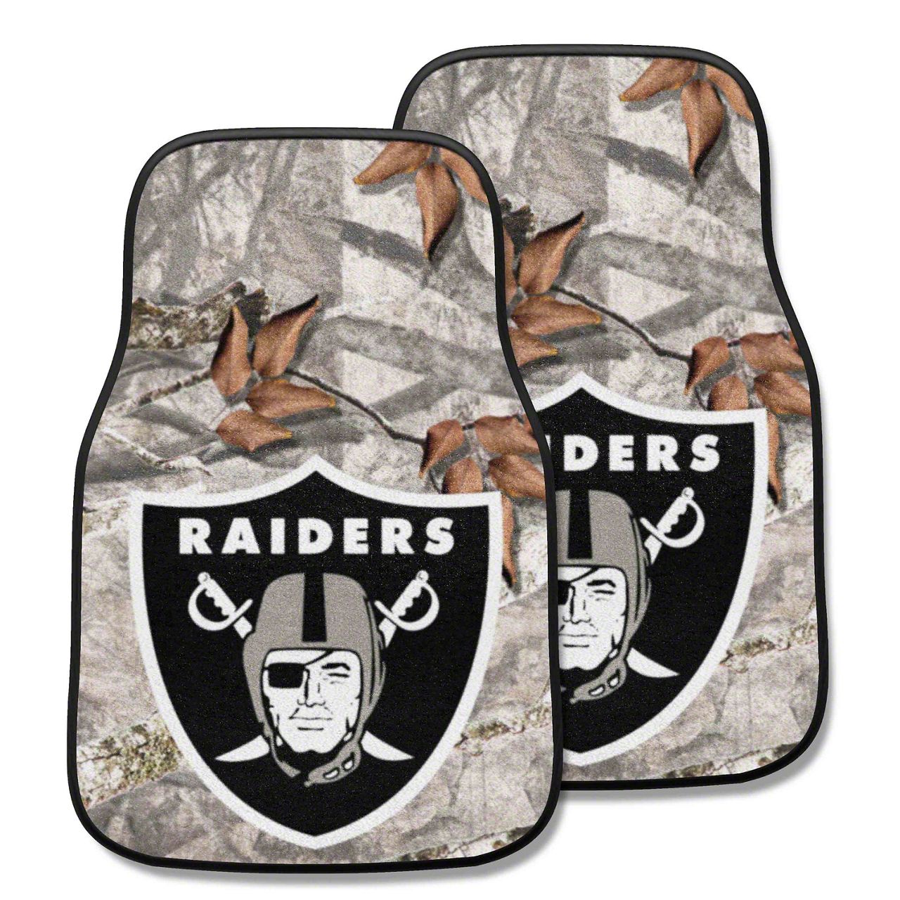 Challenger Carpet Front Floor Mats with Las Vegas Raiders Logo; Camo ...