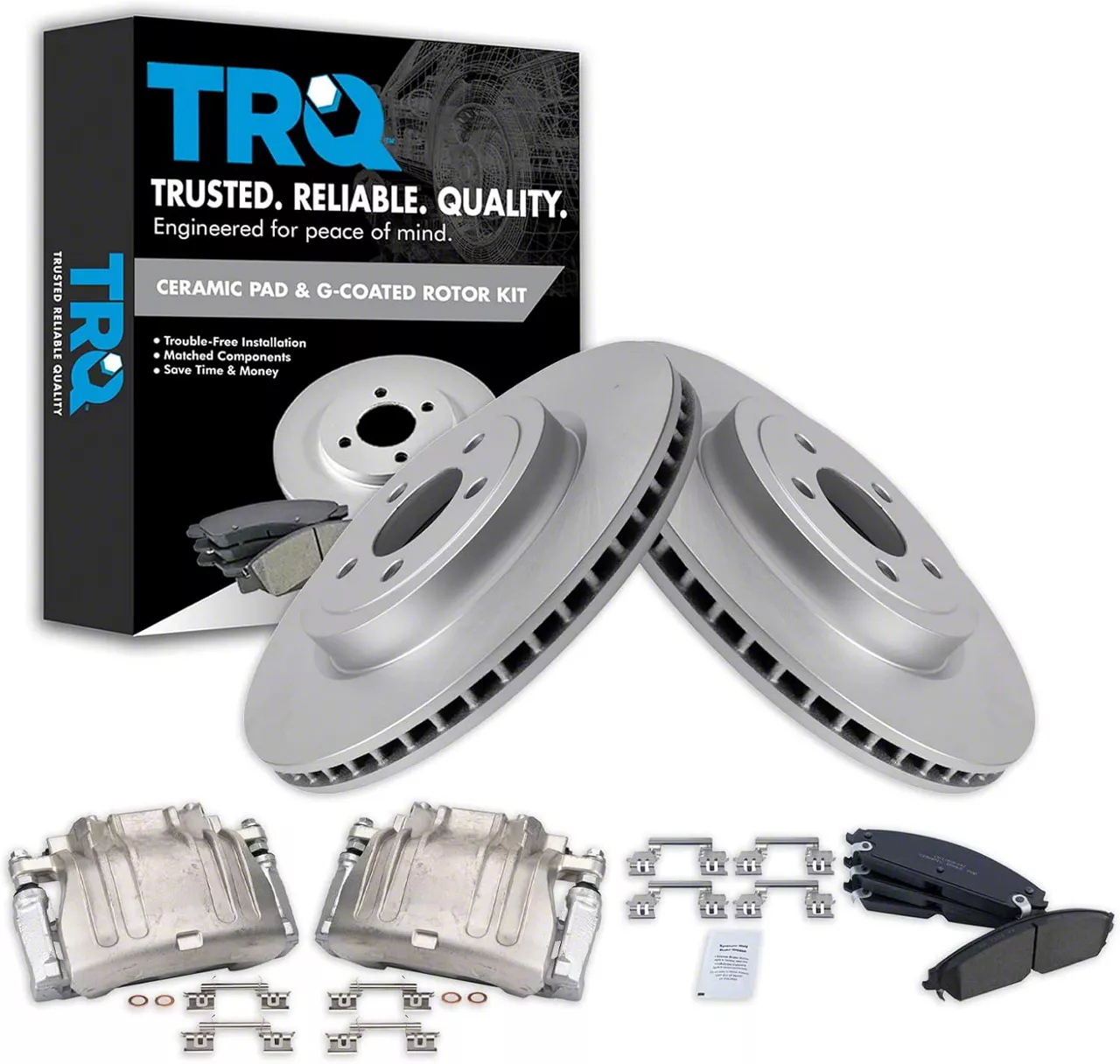 Challenger Ceramic Brake Rotor, Pad and Caliper Kit; Front (09-11 ...