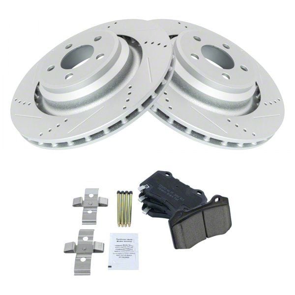 Challenger Ceramic Performance Brake Rotor and Pad Kit; Rear (08-21 ...