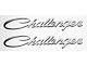 Challenger Challenger Script Style Side Fender Emblems; Polished (08-23 ...