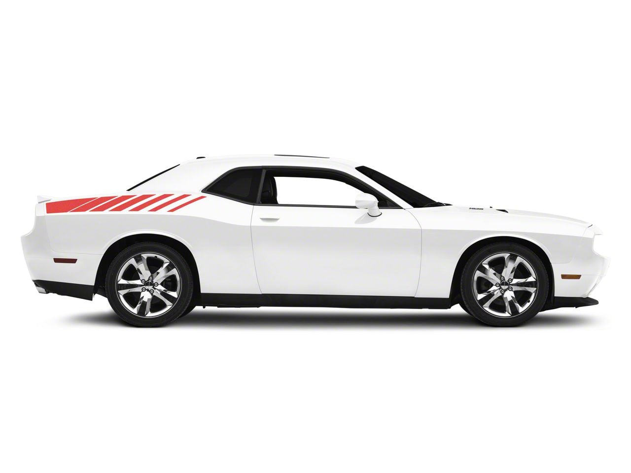 SEC10 Challenger Dashed Quarter Panel Graphics; Red CH4300 (08-23 ...