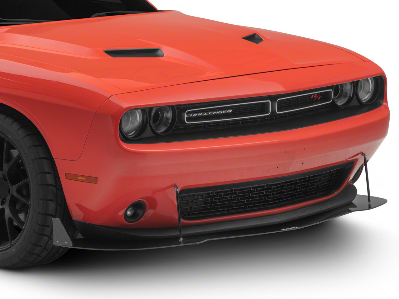 Challenger Demon Style Front Bumper Lip and Chin Splitter; Carbon Flash ...