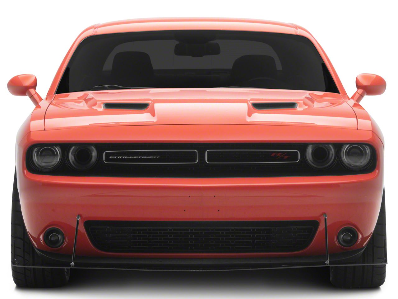 Challenger Demon Style Front Bumper Lip and Chin Splitter; Gloss Black ...