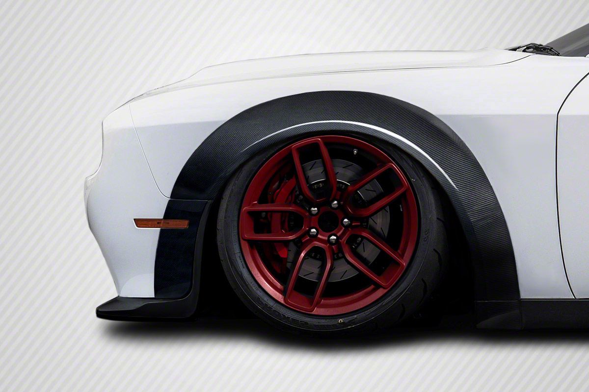 Challenger Demon Style Widebody Fender Flares; Carbon Fiber (15-23 ...