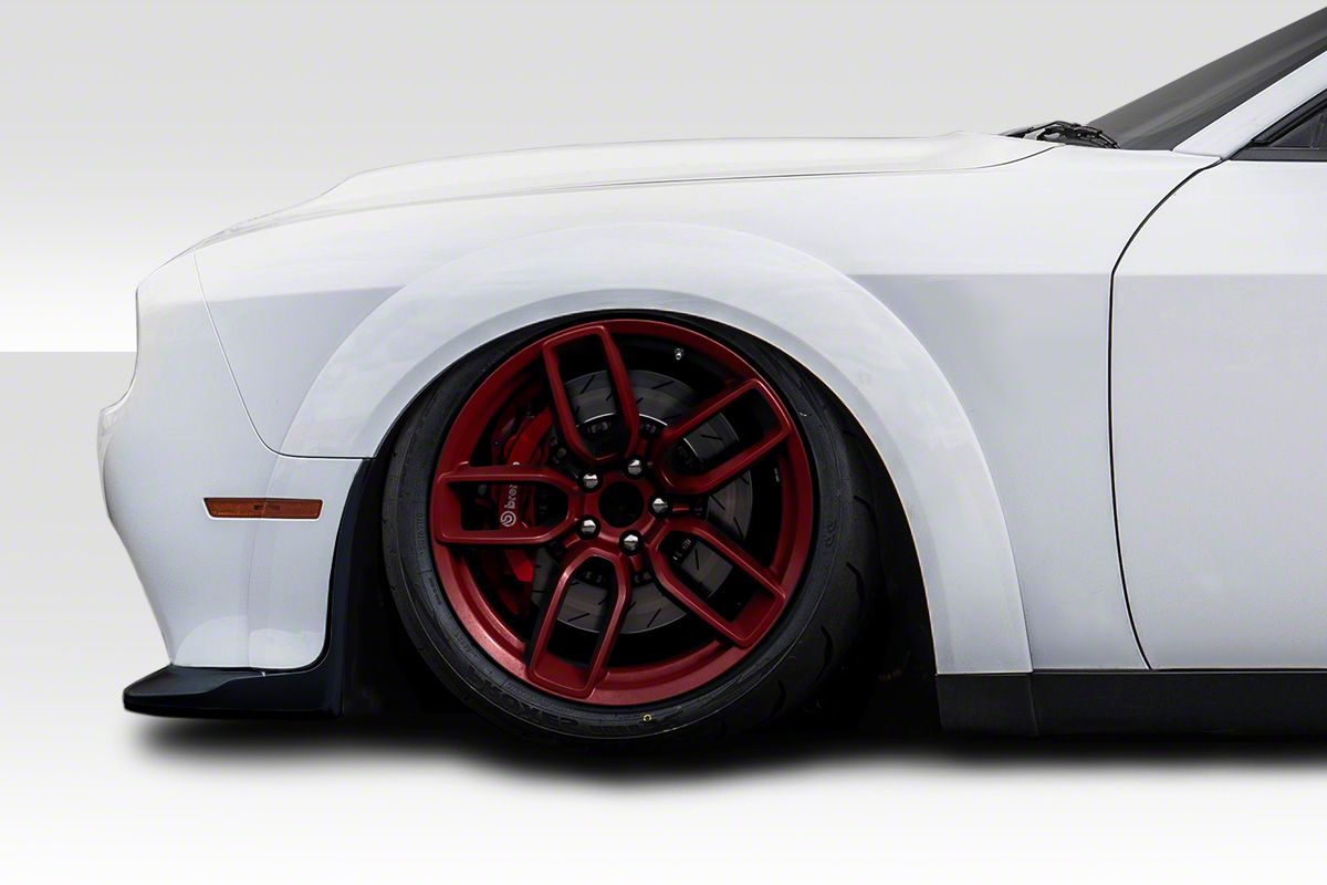 Challenger Demon Style Widebody Fender Flares; Unpainted (15-23 ...