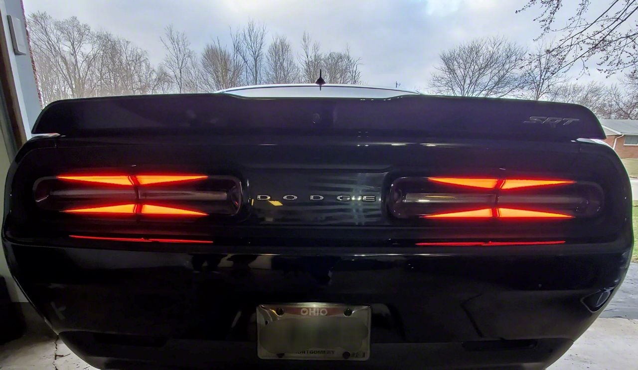 Challenger Design 1 Tail Light Decal; Gloss Black (15-23 Challenger ...