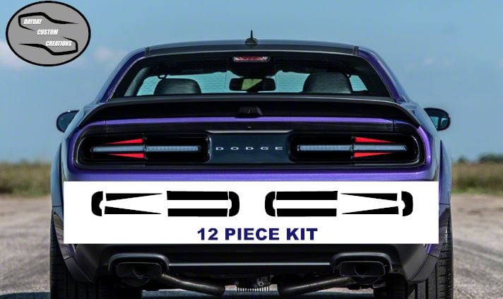 Challenger Design 11 Tail Light Decal; Gloss Black (15-23 Challenger ...