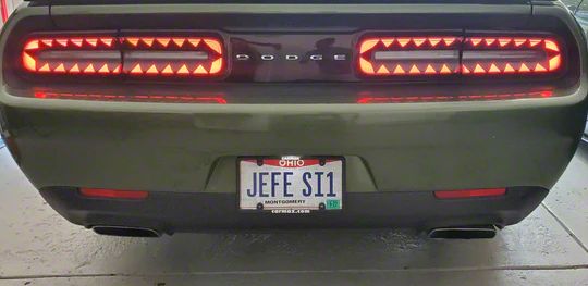 Challenger Design 7 Tail Light Decal; Gloss Black (15-23 Challenger ...