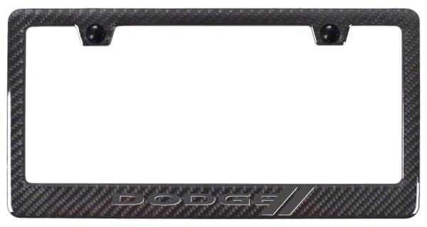 Challenger Dodge Carbon Fiber License Plate Frame; Ghost (Universal ...