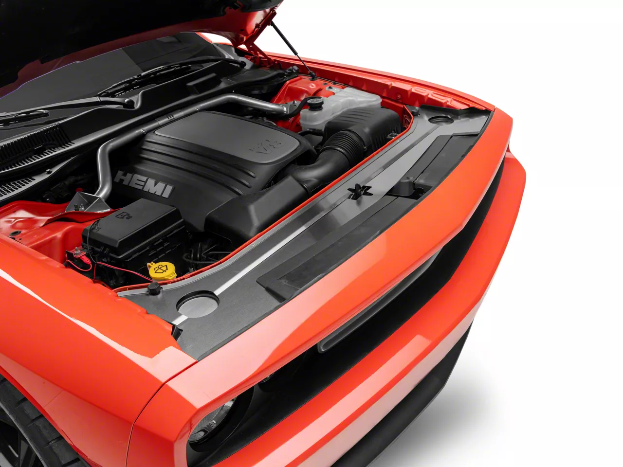 Challenger Engine Header Plate; Brushed (08-23 Challenger) - Free Shipping