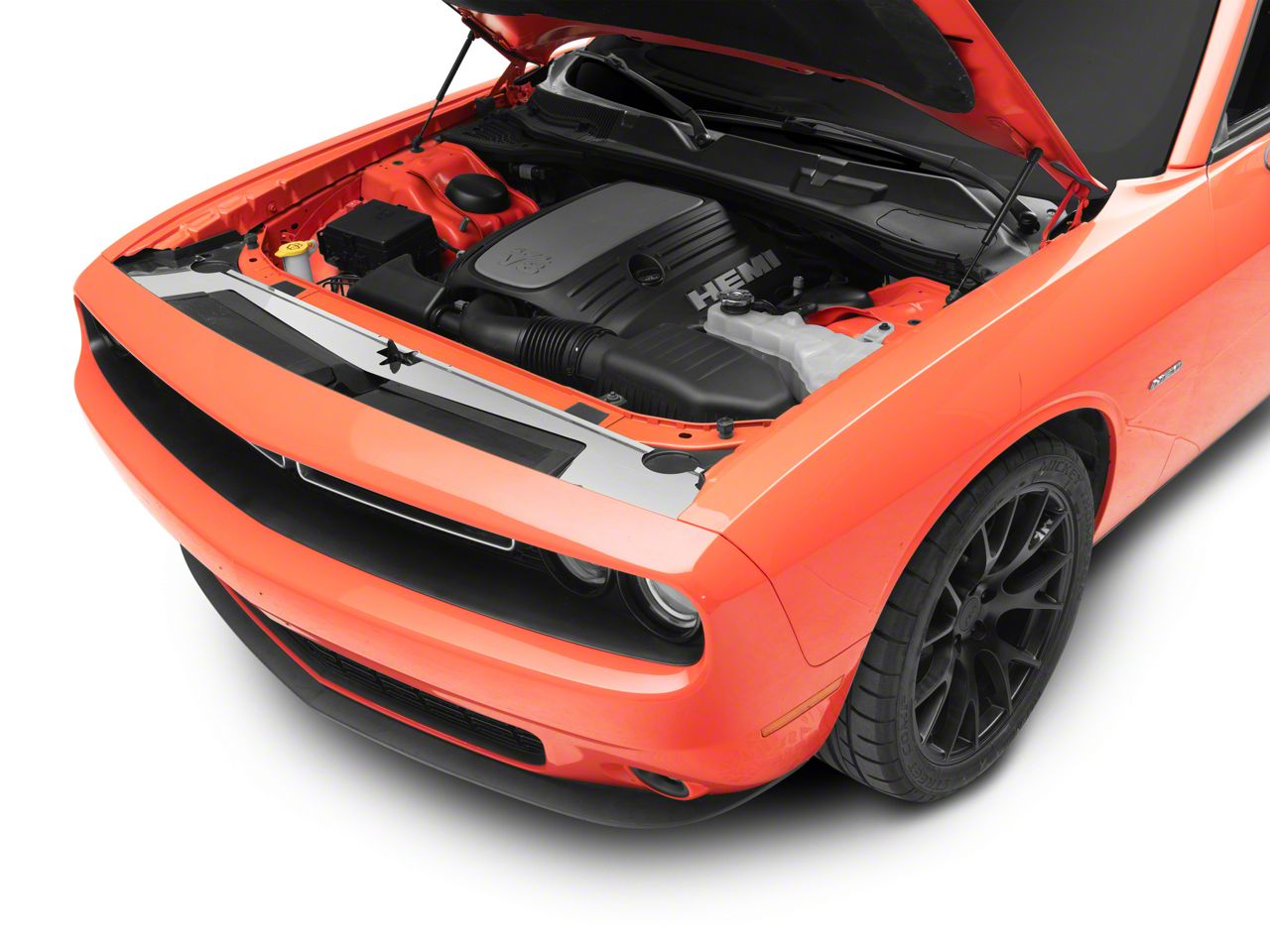 Challenger Engine Header Plate; Polished (08-23 Challenger) - Free Shipping