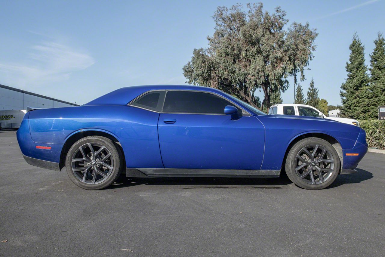Challenger EOS Track Package Style Side Skirt Extensions; Glossy Black ...