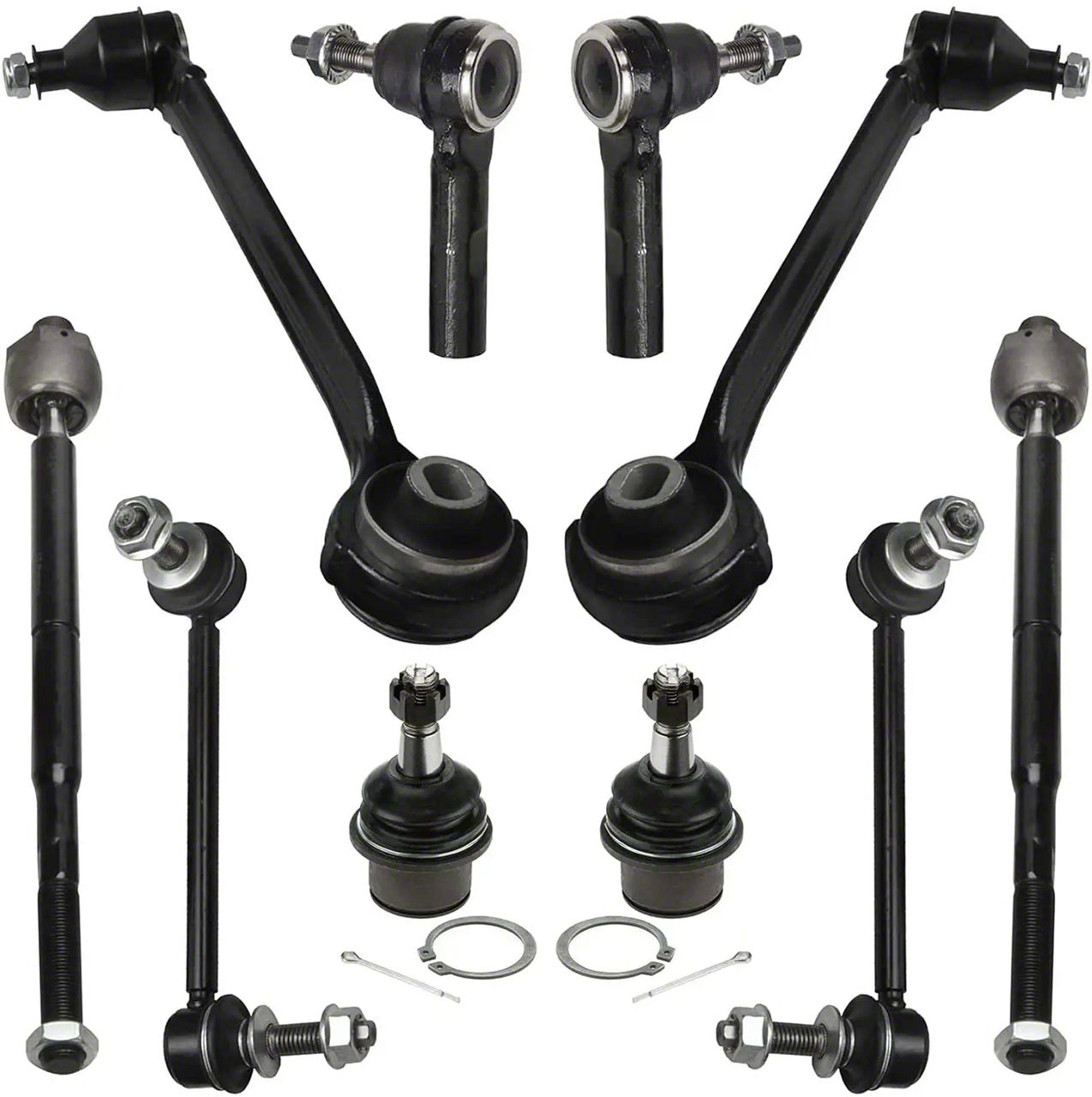 Challenger Front Lower Forward Control Arms with Inner and Outer Tie ...