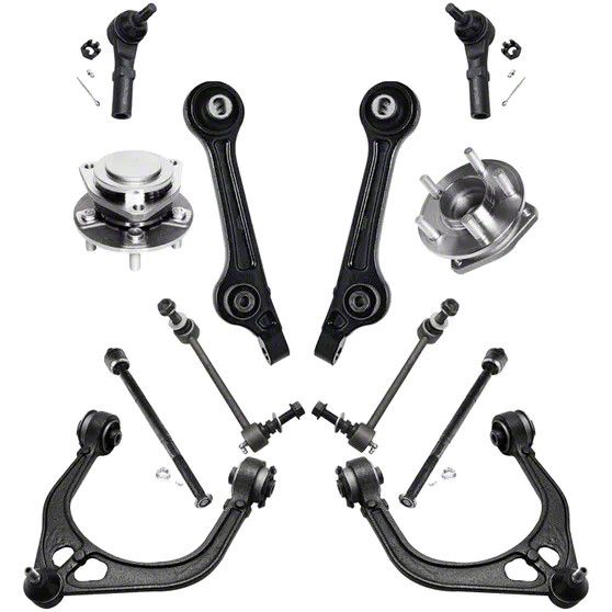 Challenger Front Lower Rearward Upper Control Arms with Tie Rods (12-18 ...