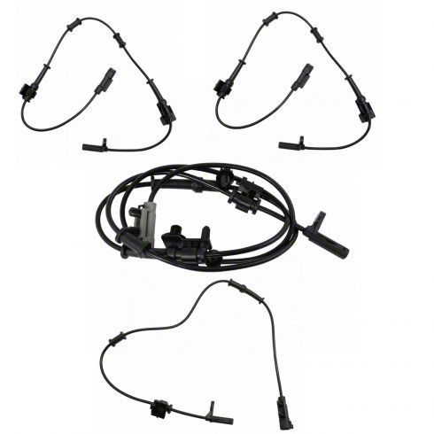 Challenger ABS Wheel Speed Sensor Set; Front and Rear (11-12 RWD ...