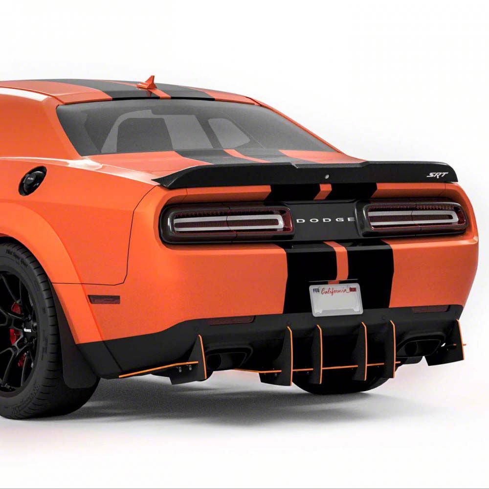 Challenger Genali VR2 Rear Diffuser; Matte Black (18-23 Challenger Widebody) - Free Shipping
