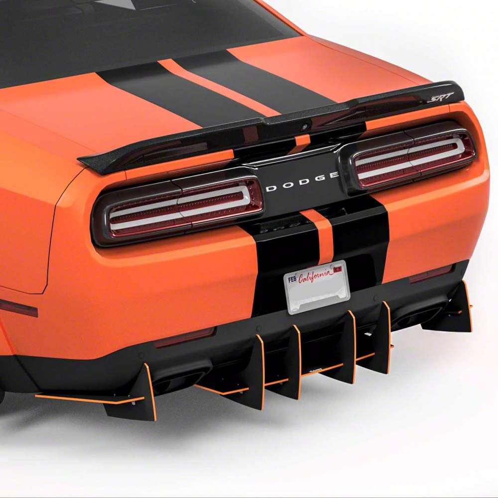 Challenger Genali VR2 Rear Diffuser; Matte Black (18-23 Challenger ...