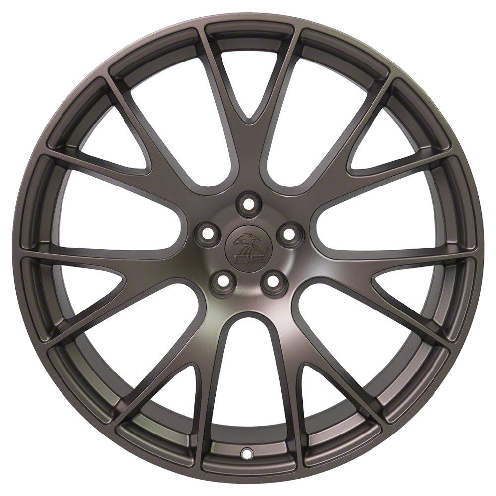 Challenger Hellcat Style Bronze Wheel; 22x9 (08-23 RWD Challenger ...
