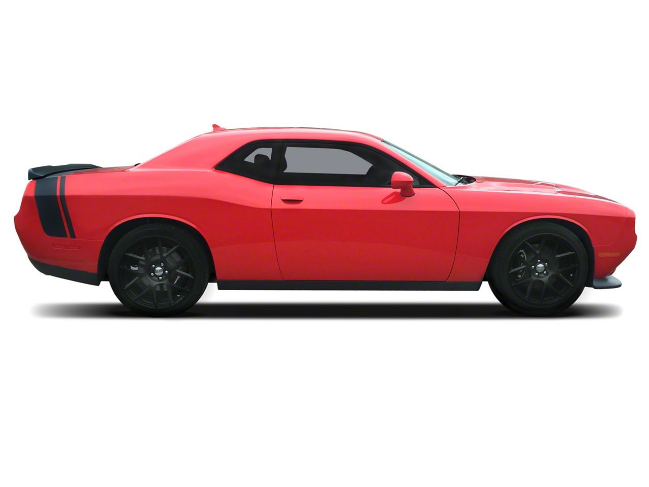 Challenger Hellcat Style Flush Mount Rear Deck Spoiler; Matte Black (08 ...