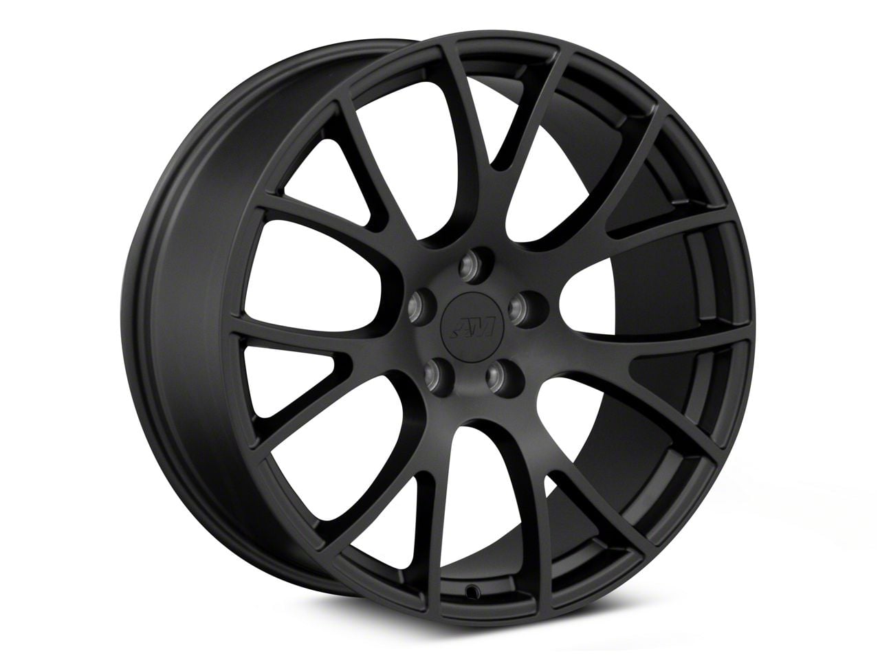 Challenger Hellcat Style Satin Black Wheel; 20x9; 20mm Offset (08-23 ...